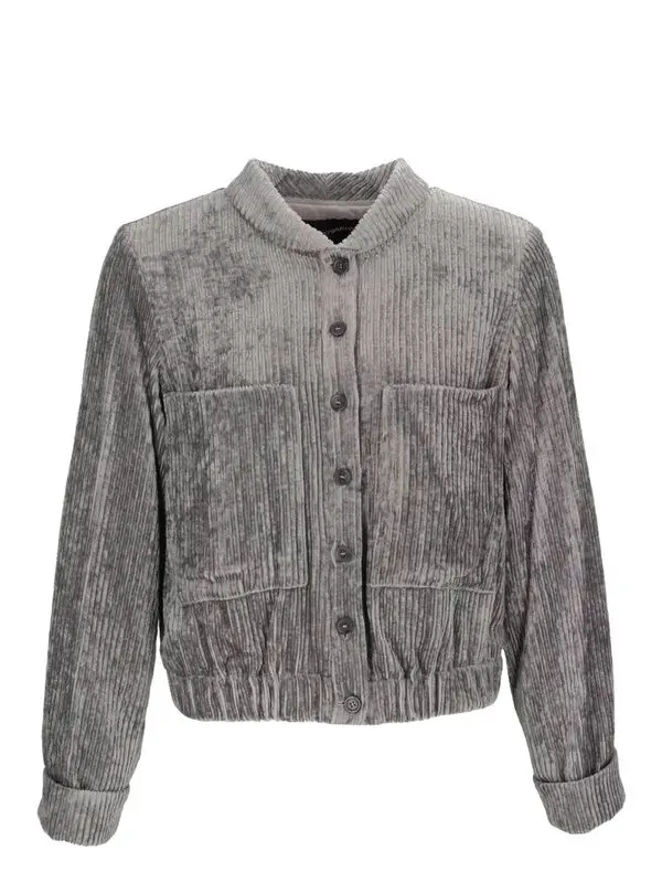 Emporio Armani Corduroy-effect Button-up Jacket - Grey