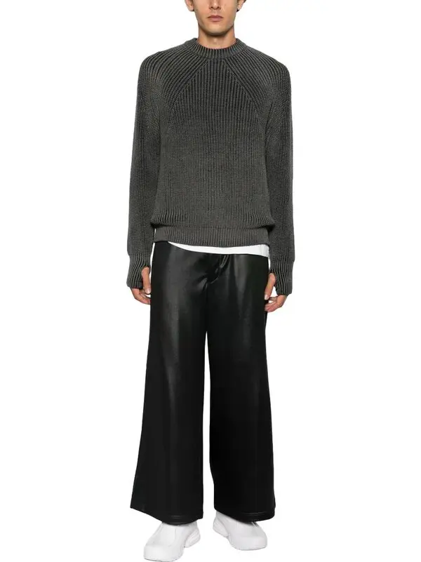 Comme Des Garçons Heavy-ribbed Raglan-sleeve Sweater - Blue