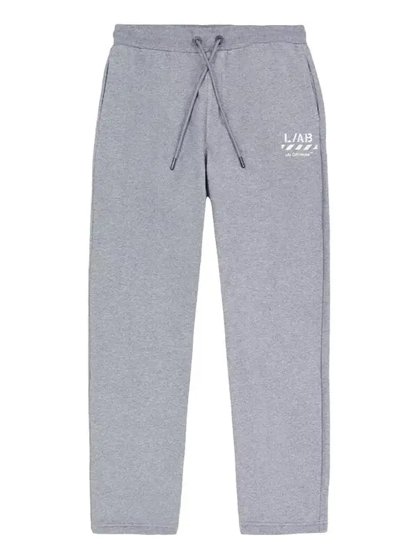 L/AB C/O OFF-WHITE Diag-print Track Pants - Grey