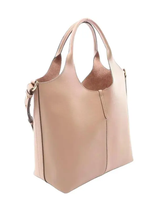 TOD'S 2010s Vertical-seam Tote Bag - Neutrals