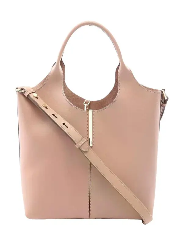 TOD'S 2010s Vertical-seam Tote Bag - Neutrals