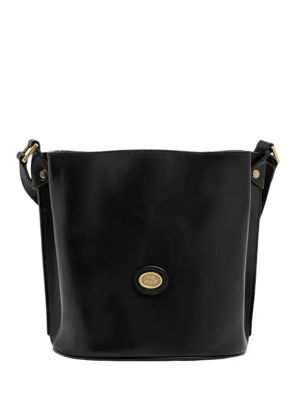 THE BRIDGE Story Donna Logo-plaque Leather Bucket Bag - Black