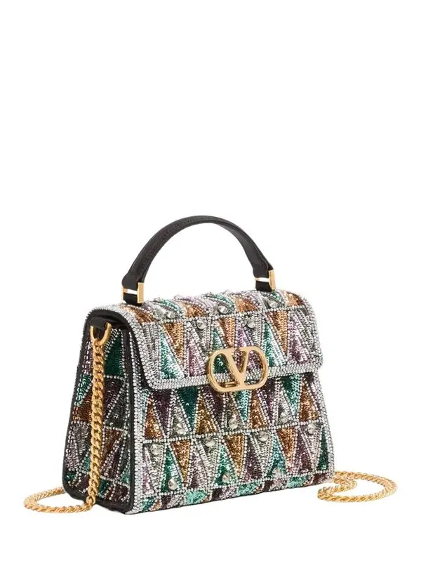 Valentino Garavani Vsling Mini Embroidered Handbag - Black