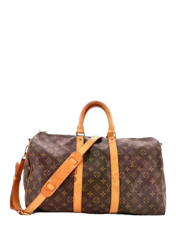 LOUIS VUITTON Keepall Bandouliere Bag Monogram Canvas 45 Travel Bag - Brown