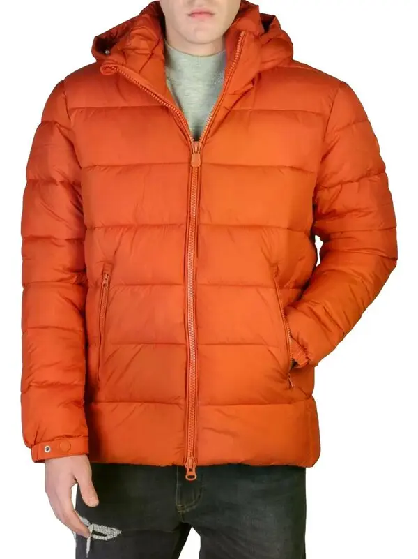 SAVE THE DUCK Hooded Zip-fastening Padded Jacket - Orange