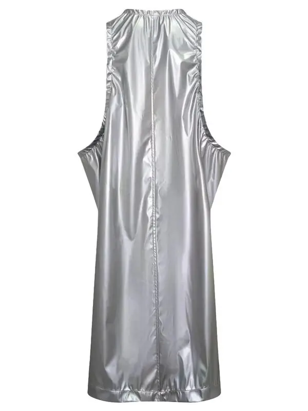 Comme Des Garçons Metallic Sleeveless Mini Dress - Silver