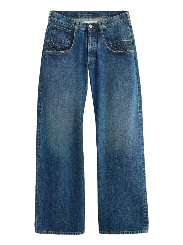 MAISON MARGIELA Paisley-print Insert Jeans - Blue