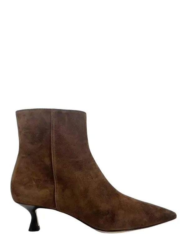 MARA BINI Pointed-toe Suede Ankle Boots - Brown