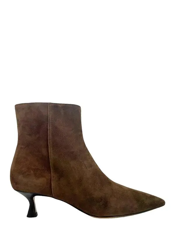 MARA BINI Pointed-toe Suede Ankle Boots - Brown