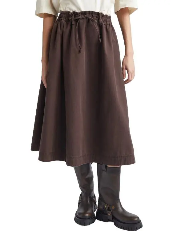 GOLDEN GOOSE Raula Journey Circle Skirt - Mole
