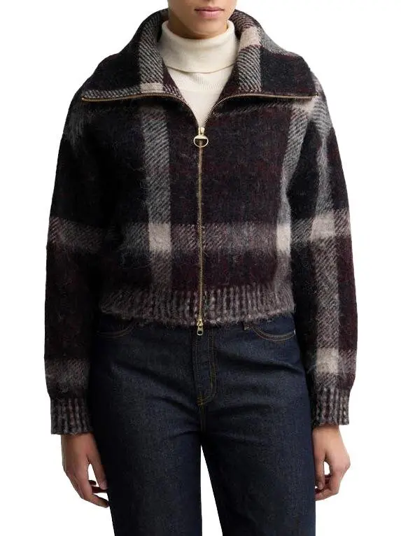 Barbour Carville Plaid Knitted Jacket - Multi