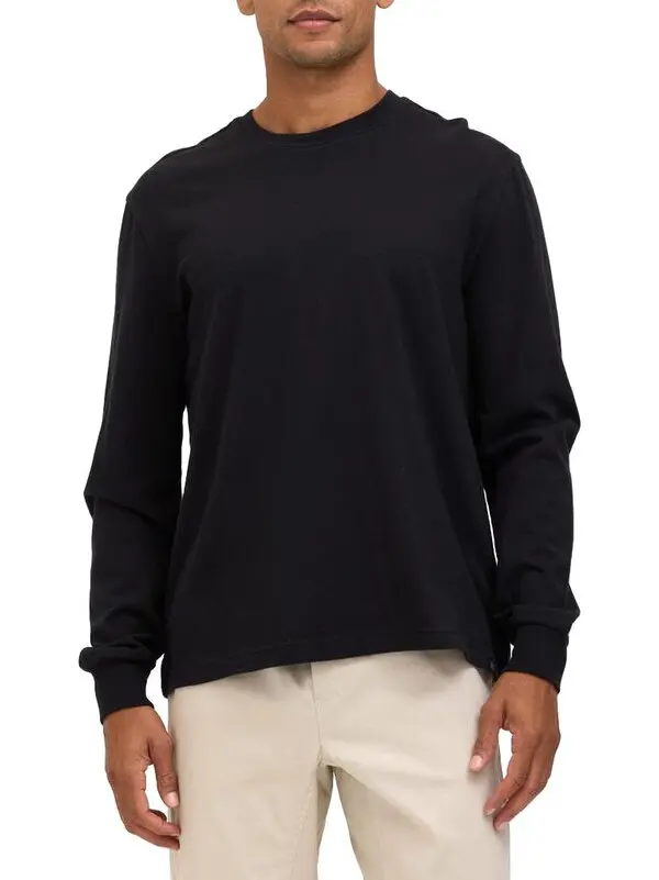 THREADS 4 THOUGHT Bowery Organic Cotton Long Sleeve T-shirt - Black