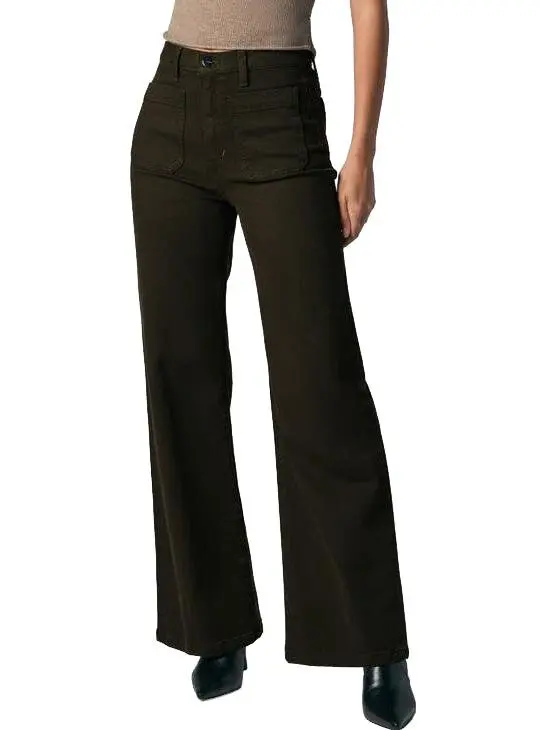 Joe's Jeans The Mia Patch Pocket High Waist Wide Leg Jeans - Olive