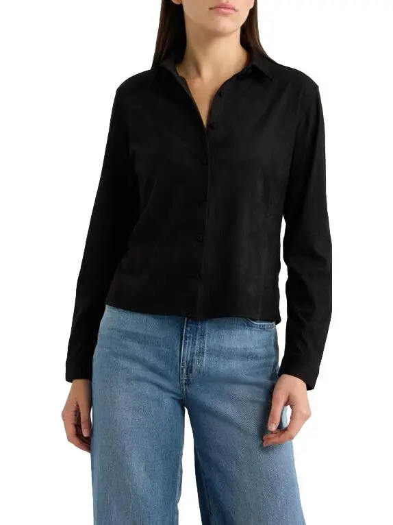 CLOTH & STONE Boxy Shirt - Black