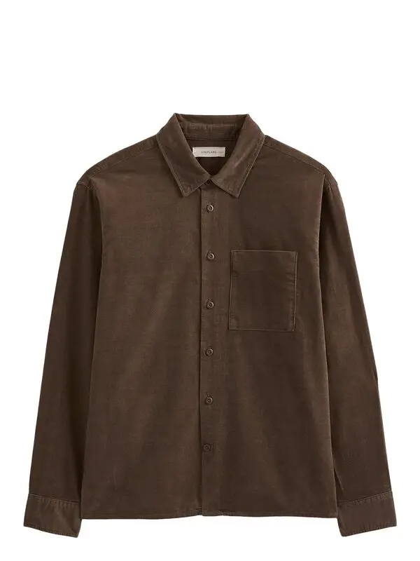 Everlane Pinwale Corduroy Shirt - Deep Taupe