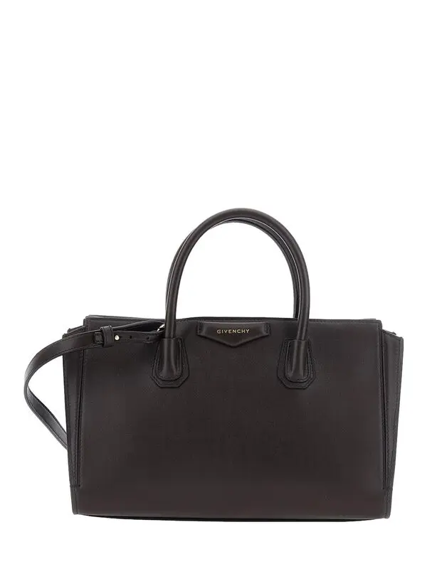 Givenchy Catchall' Brown Handbag With Logo Lettering On The Front And Adjustable And Removable Shoulder Strap In Leather For - Multicolor
