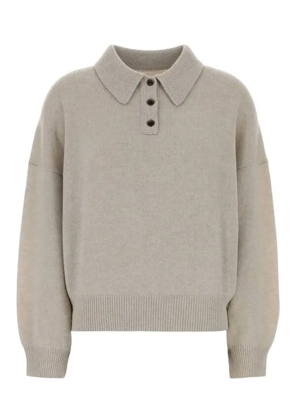 LISA YANG Sand Cashmere Etta Polo Shirt - Brown