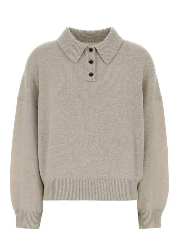 LISA YANG Sand Cashmere Etta Polo Shirt - Brown