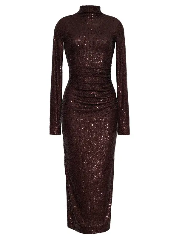 Cara Cara Ryan Dress - Brown Sequins