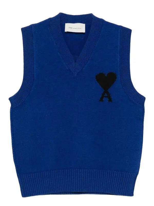 AMI Paris Adc Vest - Light Blue