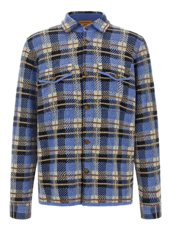 Guest In Residence Plaid Work' Shirt - Blue