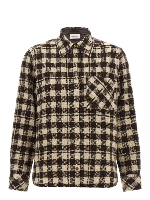 Moncler Checked Shirt - Brown