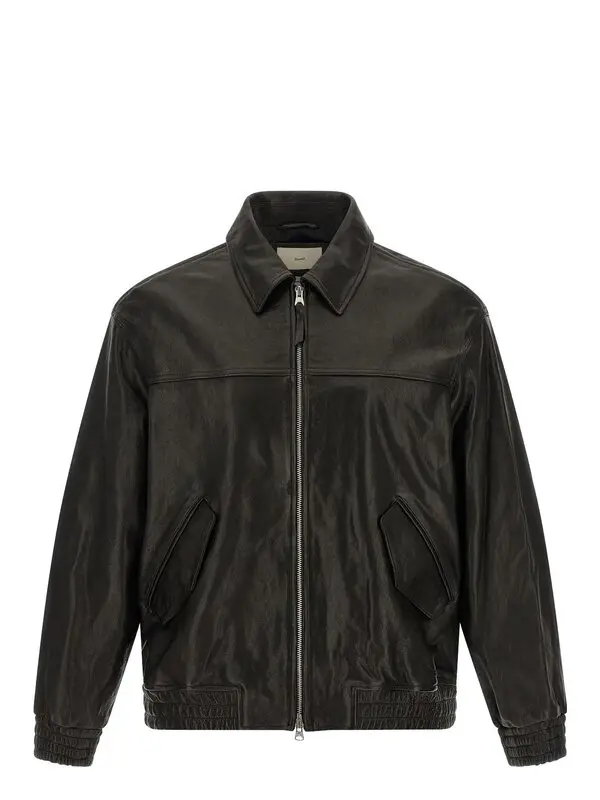 DUNST Leather Blouson - Black