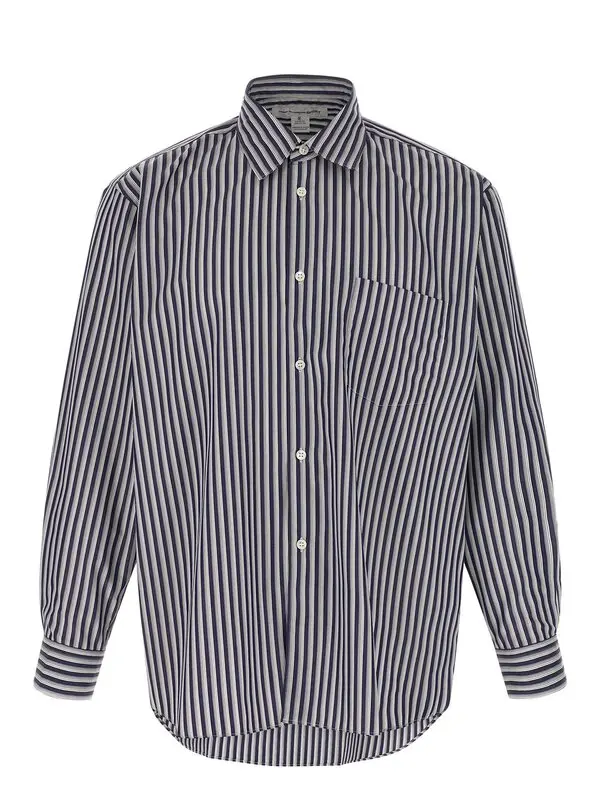 Comme Des Garçons Striped Shirt - Blue