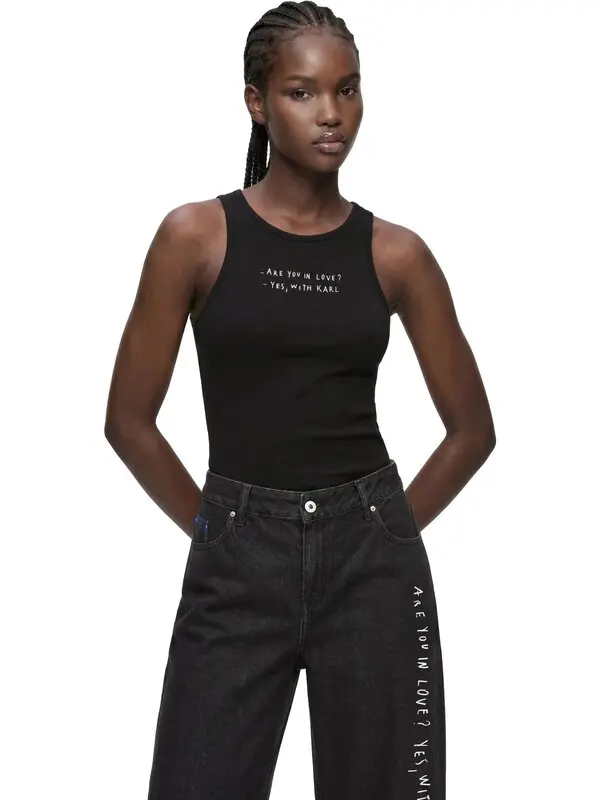 Karl Lagerfeld Klj X Pietro Terzini Tank Top - Black
