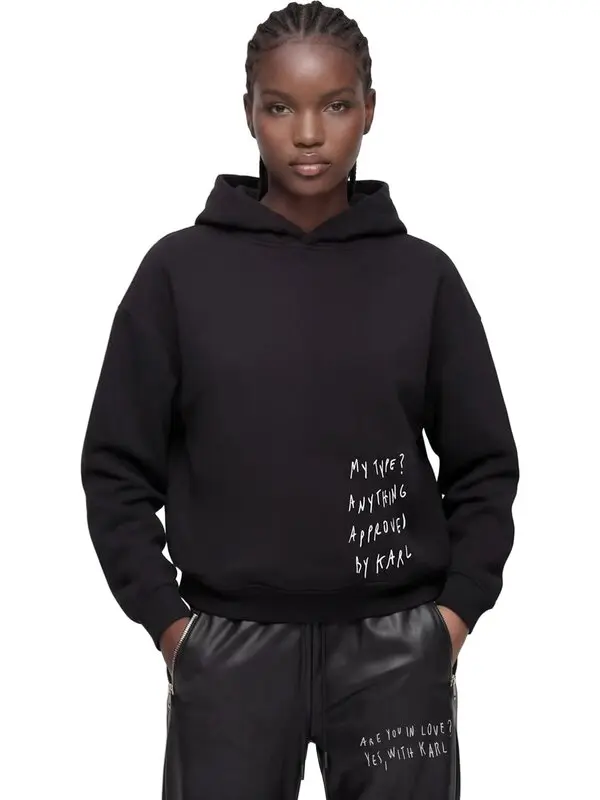 Karl Lagerfeld Klj X Pietro Terzini Boxy Hoodie - Black