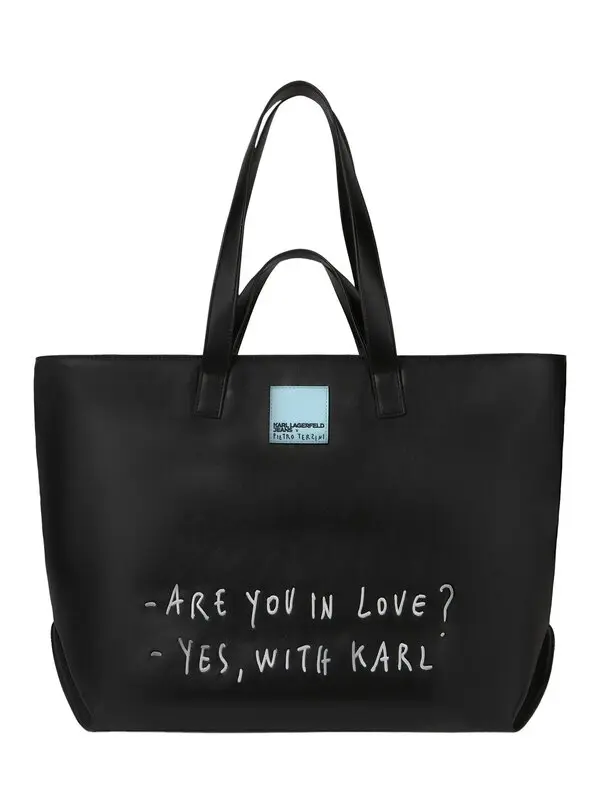 Karl Lagerfeld Klj X Pietro Terzini Extra-large Tote Bag - Black