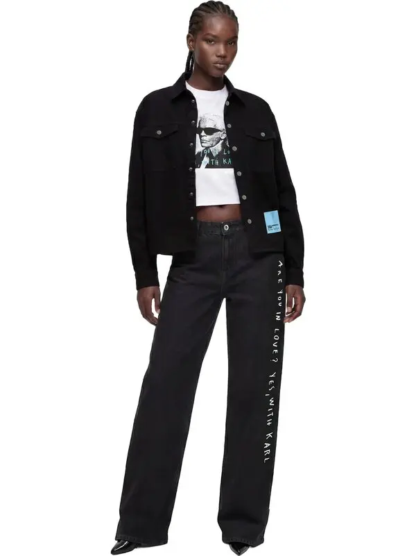 Karl Lagerfeld Klj X Pietro Terzini Wide-leg Jeans - Washed Black