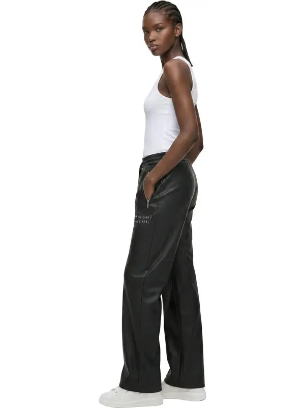 Karl Lagerfeld Klj X Pietro Terzini Faux-leather Pants - Black