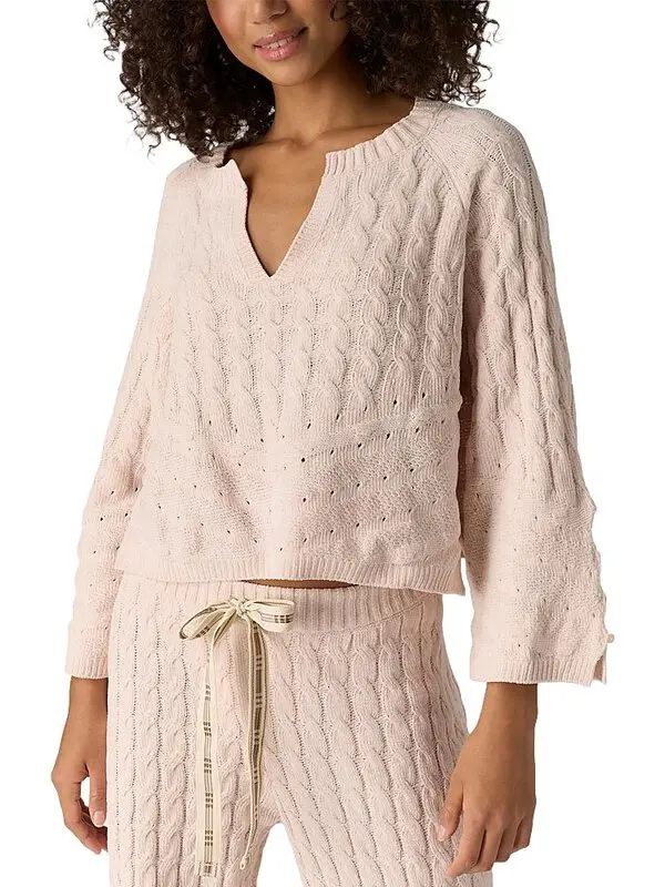Free People Fireside Crush Pullover Sweater - Cream