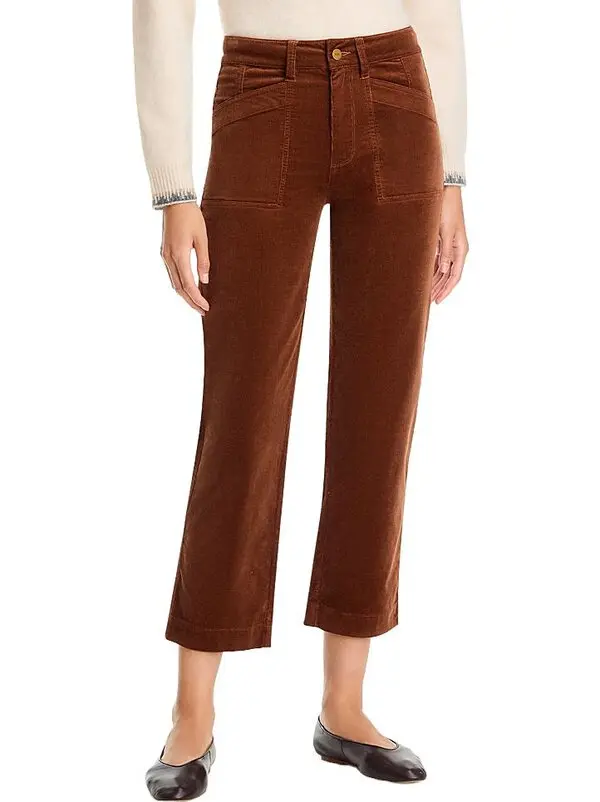 Paige Quincy Mid Rise Ankle Jeans - Maple Brown