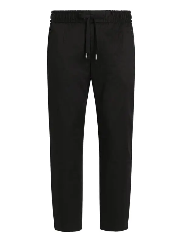 Dolce & Gabbana Stretch Cotton Jogging Pants With Tag - Black