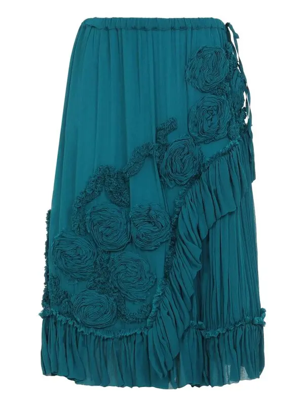 Dries Van Noten Sammy Bis Midi Skirt - Gray