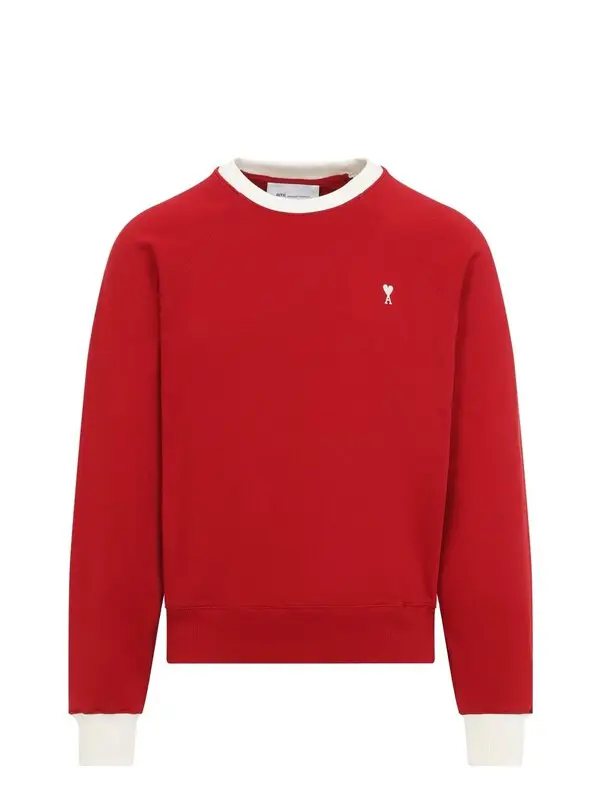 AMI Paris Bicolor Sweatshirt - Red
