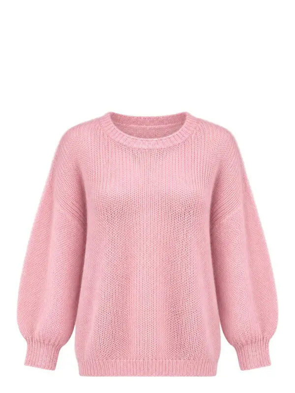 LUELLA FASHION Plockton Mohair Blend Balloon Sleeve Jumper Pale - Pink