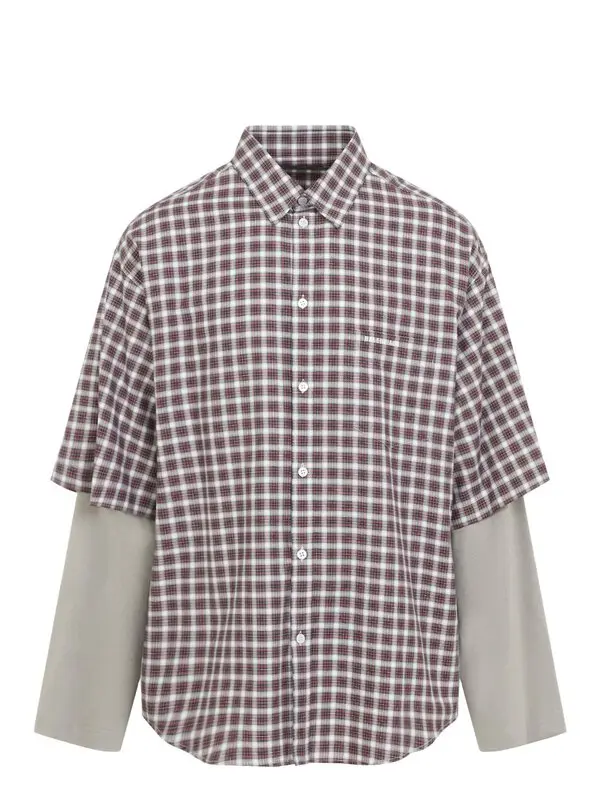 Balenciaga Wrong Sleeve Shirt - Red