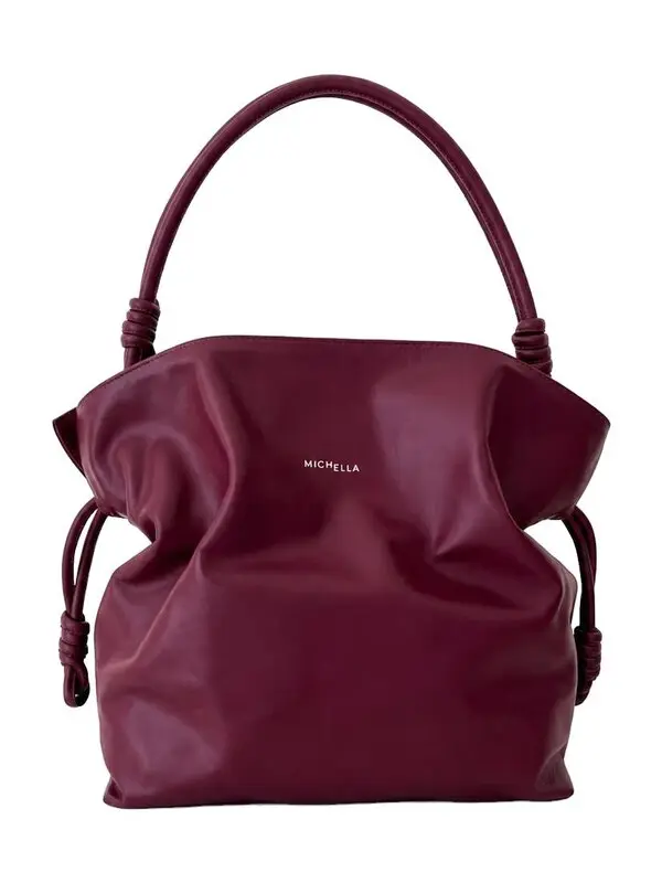 MICHELLA Rumi Leather Handbag - Red