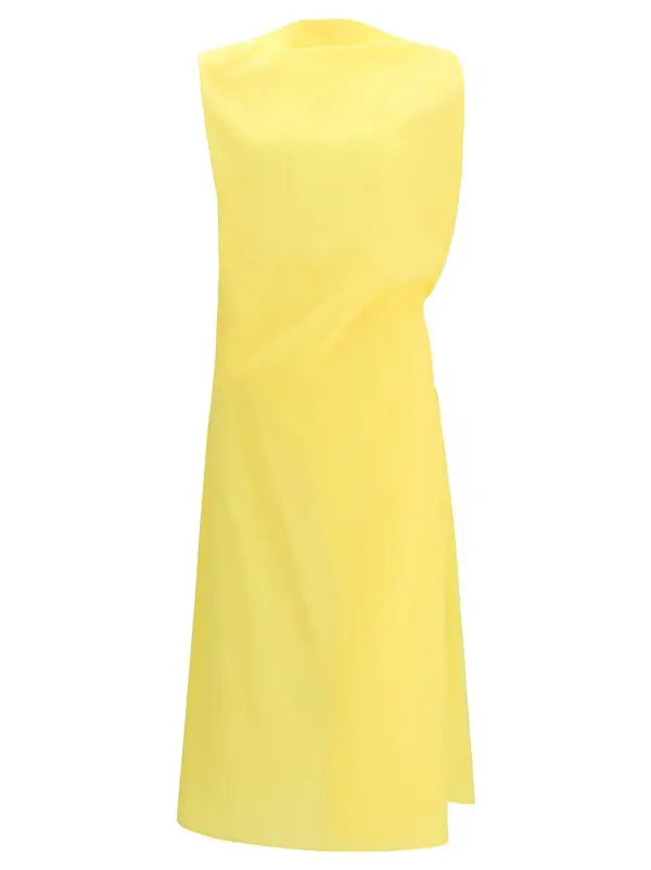Jacquemus Drapped Midi Dress - Yellow