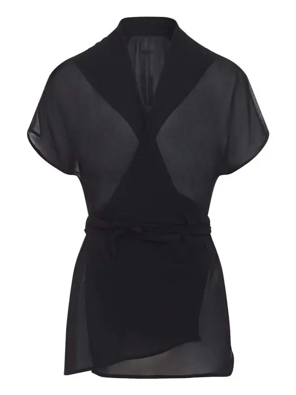 Rick Owens Wrap Ss Top - Black