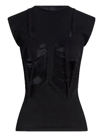 Rick Owens Sweater Size Virgin Wool, Alpaca Wool, Polyamide, Wool - Black