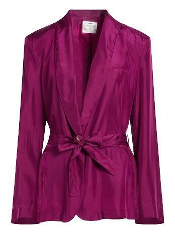 FORTE_FORTE Blazer Garnet Size Silk - Red