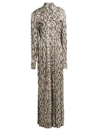 Balmain Maxi Dress Size Viscose - Grey