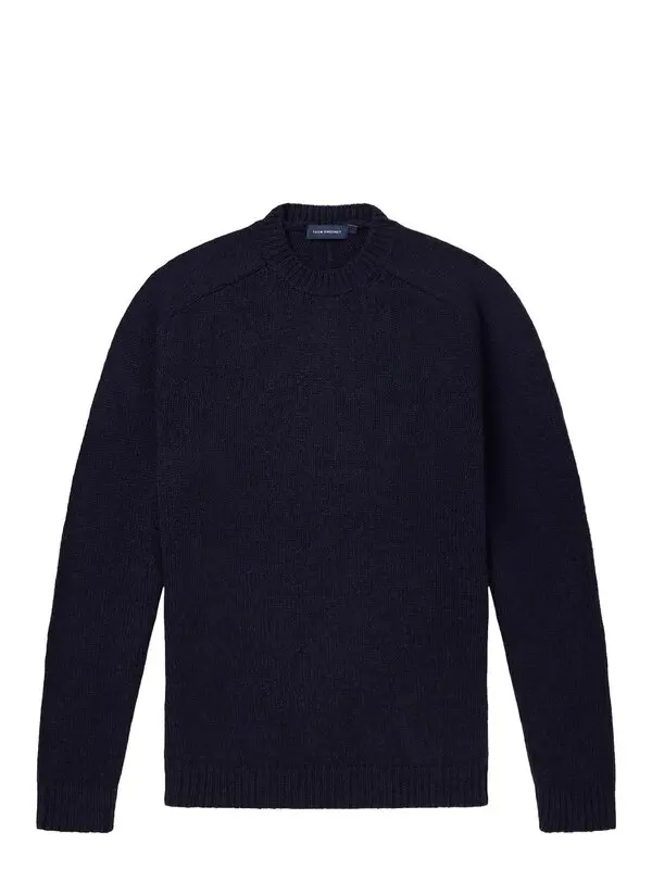 Thom Sweeney Wool And Yak-blend Sweater - Blue