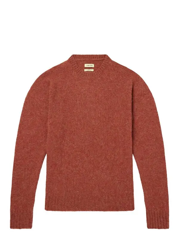 De Bonne Facture Brushed Merino Wool Sweater - Red