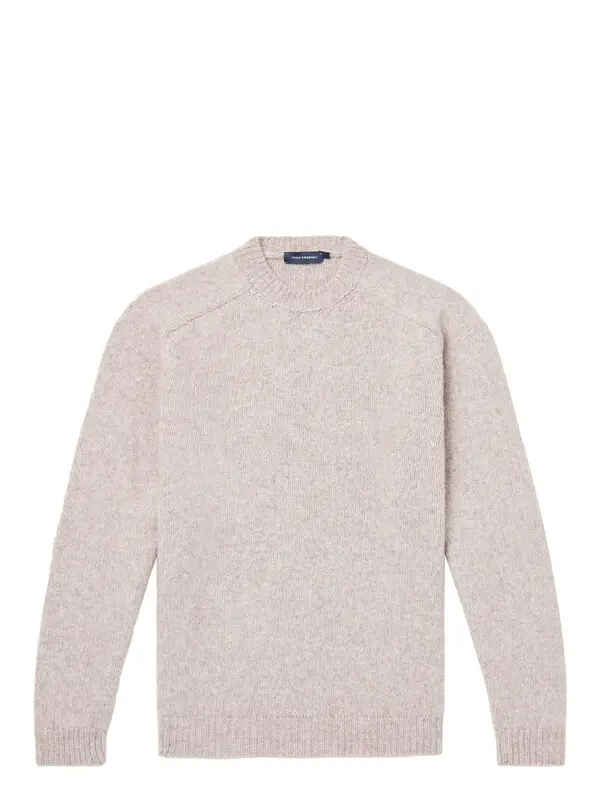 Thom Sweeney Wool-blend Sweater - Beige