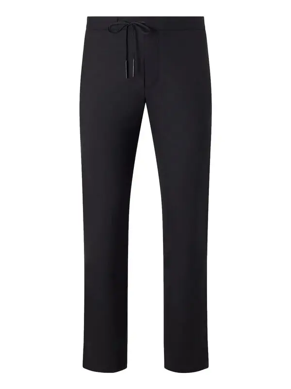 MAISON MARGIELA Straight-leg Drawstring Virgin Wool Trousers - Black